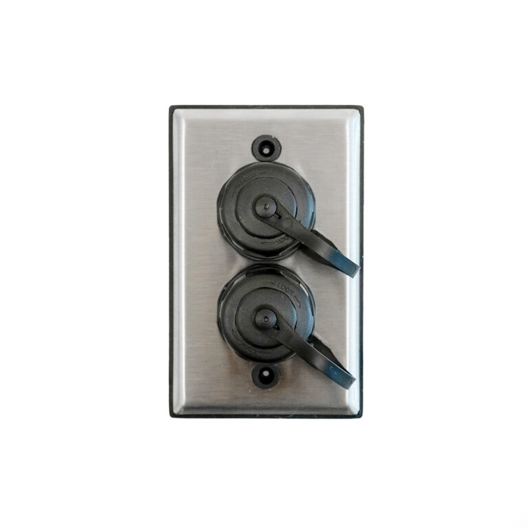 Stainless Steel Single Gang Wall Plate for Two Twist-lock cables ...
